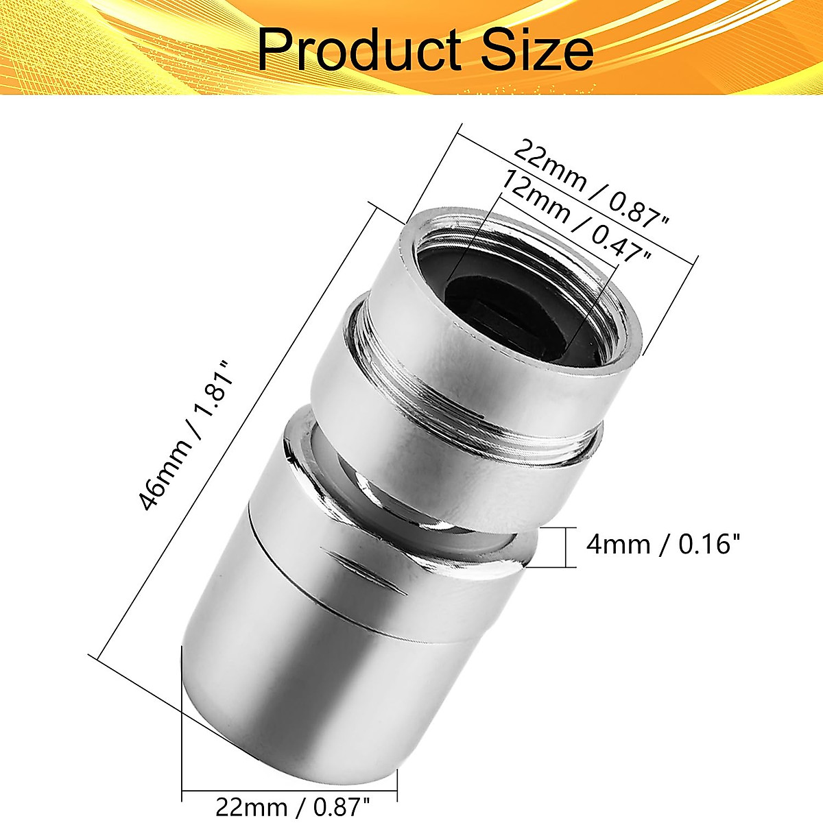 Juvielich Swivel Sink Faucet Aerator 19mm Faucet Flow Restrictor Replacement Parts Insert Sink Aerator for Bathroom Kitchen