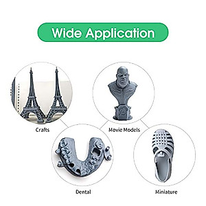 eSUN High Precision 3D Printer Resin Pla Plant-Based Resin Pro Low Odor Fast Curing Uv Photopolymer Resin 3D Printing Liquid for 405nm LCD Monochrome Screen Printer Color Screen Printer