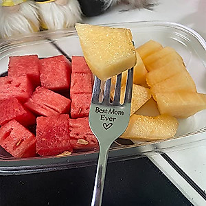 Birthday Gifts for Mom from Daughter Son Husband Mother's Day Gifts For Mom Grandma Women Best Mom Ever Dinner Fork Creative Gifts for Mom