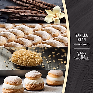 WoodWick Large Hourglass Candle, Vanilla Bean Scent, Crackles as it Burns, Premium Soy Blend Wax, 21oz, Perfect for Gifting