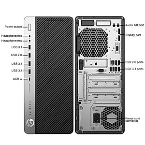 HP Tower Computer EliteDesk 800 G3 Tower Desktop PC i5-6500 Up to 3.60GHz 16GB DDR4 RAM 512GB NVMe SSD M.2 HDMI WiFi BT DVD Windows 10 Pro Wireless Keyboard & Mouse + TJJ Mouse Pad (Renewed)