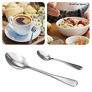 Reusable Utensils Set 12 Piece Portable Travel Flatware Sets, Mirror Polished Silverware Stainless Steel Cutlery Set for Kitchen Restaurant Hotel