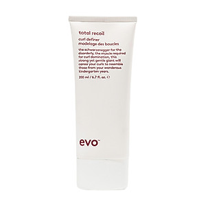 EVO Total Recoil Curl Definer - Strong Hold Defining Moisturizing Cream - Enhances Natural Curl Pattern & Reduces Frizz - Humidity Control l - 200ml / 6.7fl.oz