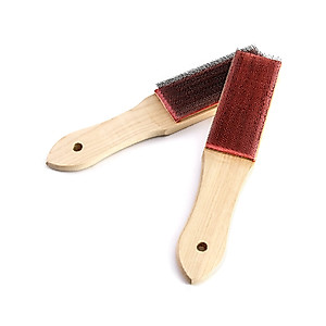 QWORK File Cleaner Carded, 2 Pack, 8" Universal File Card and Brush