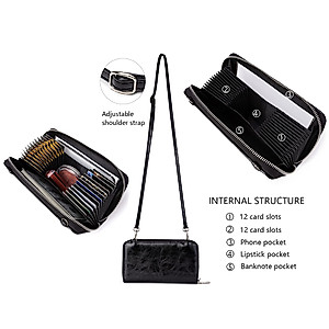 Small Crossbody Bag Touch Screen Phone Bag Shoulder Handbag Wallets Purse for Women & Girls (#1 Black)