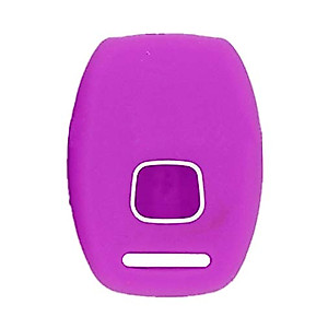 KAWIHEN Silicone Key Fob Cover Compatible with Honda Accord Accord Crosstour CR-V Civic Element Pilot OUCG8D-380H-A N5F-S0084A N5F-A05TAA (Purple)
