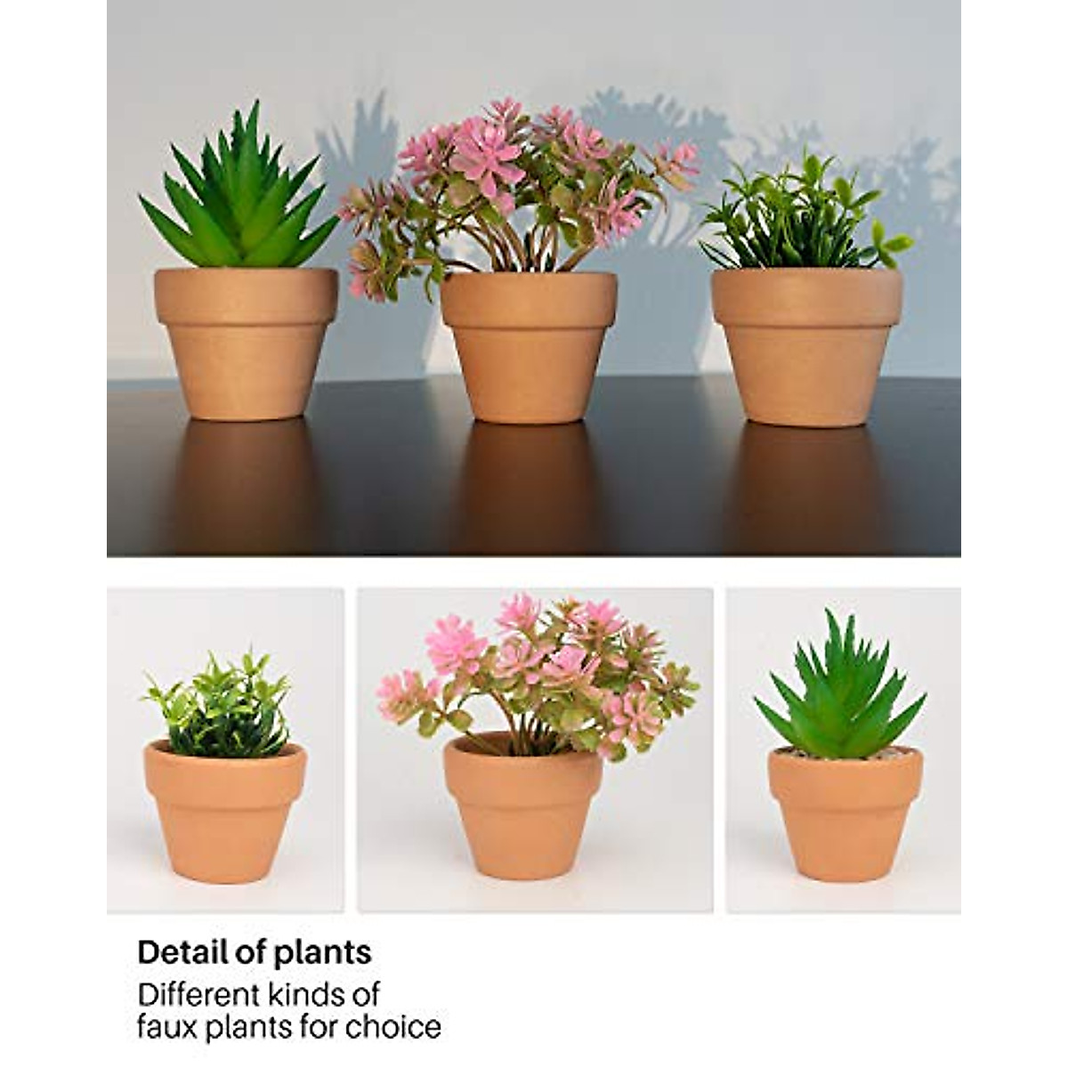 Mini Macrame Plant Hanger with Pot, 3 Pcs Small Hanging Car Plant, Cute Hanging Rearview Mirror Charms, Boho Car Decor, for Plant Lover by MoHern