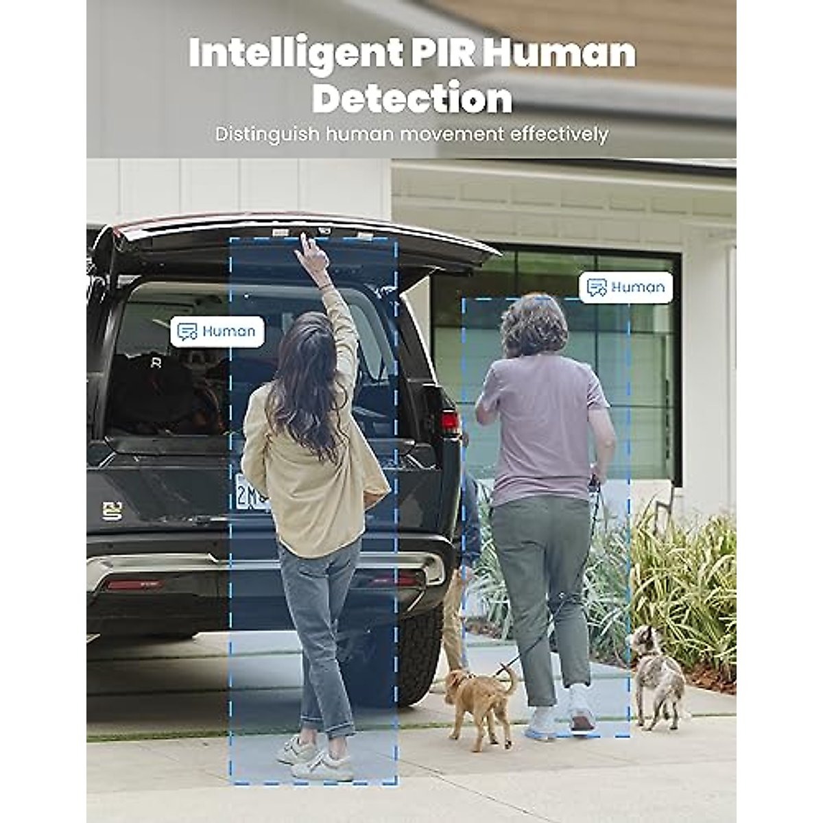 FOAOOD 2K Security Camera Wireless Outdoor, Sloar Camera for Home Security Outside, APP Controls 360° Full Coverage, Color Night Vision, Human Detection, IP65 Waterproof, 2.4G WiFi Connection