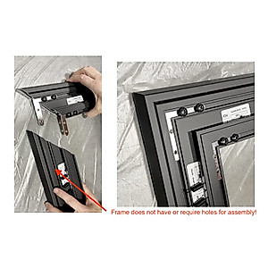 Silver Ticket Products S7 Series 6 Piece Thin Bezel Home Theater Fixed Frame 4K/8K Ultra HD, HDTV, HDR & Active 3D Projection Screen, 16:9 Format, 100" Diagonal, UST Material S7-169100-UST