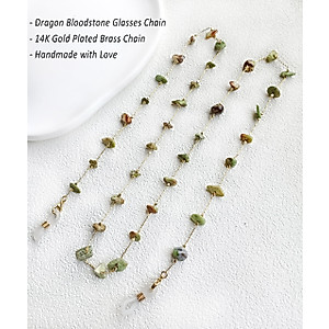 ERNAULO Glasses Chain for Women Eye Glasses Holders Around Neck Natural Crystal Eyeglasses Strap Sunglass Chains for Women EC-Natural Stone