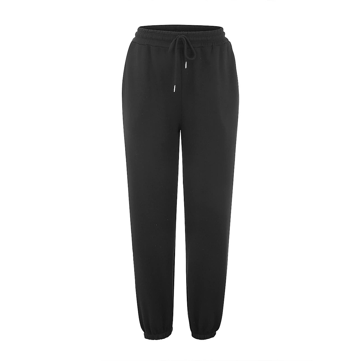 Bblulu Women's Elastic Waist Sweatpants High Waisted Pants with Pockets Athletic Fit Joggers Comfy Cotton Sweatpant