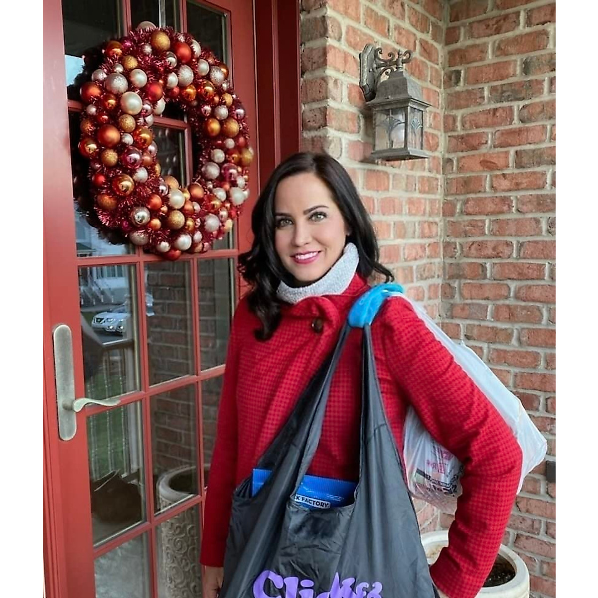 Click & Carry Grocery Bag Carrier, 1 Pack, Fuchsia - As seen on Shark Tank, Soft Cushion Grip, Hands Free Grocery Bag Carrier, Plastic Bag Holder, Haul Sports Gear, Click and Carry with Ease