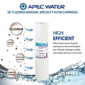 APEC Water Systems 20" Fluoride Reduction Specialty Water Filter Cartridge, BB Replacement Filter (FI-FLUORIDE20-BB)