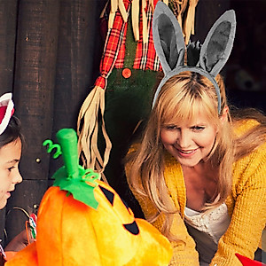 KOKOWOO Cute Plastic Donkey Ears Headband, Gray, Costume Headband for Halloween, Cosplay Party, Birthday, Accessories, All Ages, Female