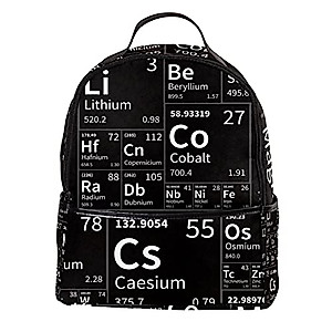 VBFOFBV Laptop Backpack, Elegant Travelling Backpack Casual Daypacks Shoulder Bag for Men Women, Blackboard Periodic Table of Chemical Elements