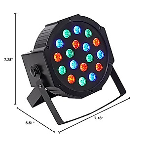 (2) Rockville LED RGB Par Can Wash Light + Dual Bracket Bundle: DJ/Club DMX Wash Light, (1) Universal Travel Bag, (1) 25ft 3 Pin DMX Lighting Cable, (1) 10ft 3 Pin DMX Lighting Cable (5 Items)