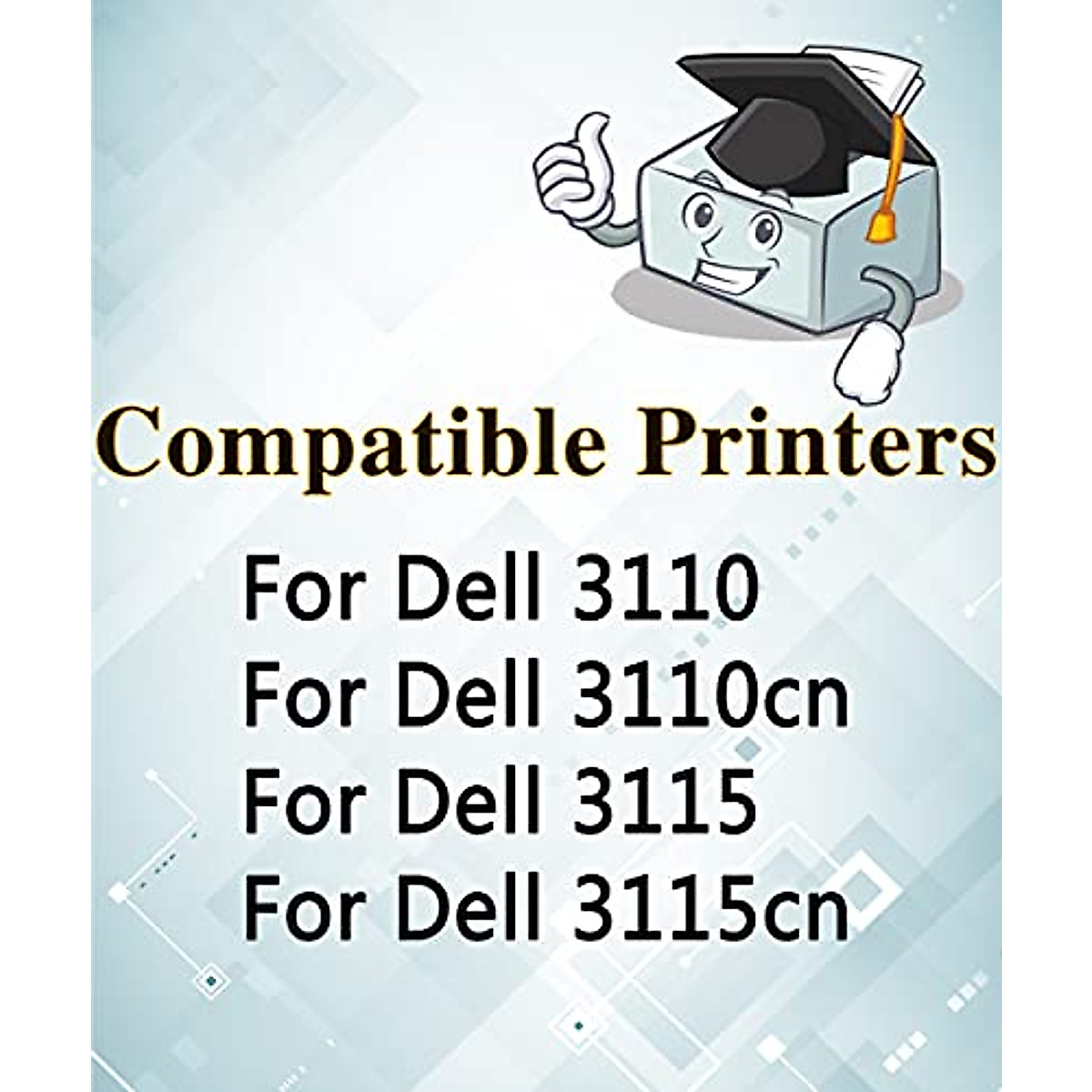 MM MUCH & MORE Compatible Toner Cartridge Replacement for Dell 3115cn 3110cn 3110 3115 | 310-8092 310-8094 310-8096 310-8098 (High Yield, 8000 Pages) 4-Pack