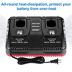 ANTRobut 2Pack 6.0Ah Replacement Craftsman 19.2 Volt Lithium Battery and Dual Battery Charger 140152004 for Craftsman Battery DieHard C3 XCP 130279005 1323903 130211004 11375 11376 315.113753