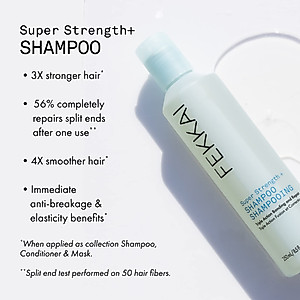 Fekkai Super Strength+ Shampoo - 8.5 oz - Bonds, Repairs & Protects for 3x Stronger & 4x Smoother Hair - Salon Grade, EWG Compliant, Vegan & Cruelty Free