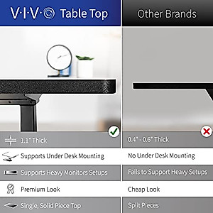 VIVO Electric Height Adjustable 60 x 24 inch Memory Stand Up Desk, Light Wood Solid One-Piece Table Top, White Frame, Standing Workstation with Preset Controller, 1B Series, DESK-KIT-1W6C