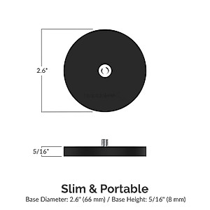 SABRENT Rubber-Coated Magnetic Mount for Action Cam and Small Cameras (CS-MG66)