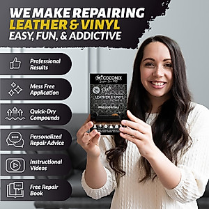 COCONIX Leather Care PRO Professional Black Leather & Vinyl Repair Kit