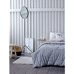 Bloomingville Handwoven Seagrass Folding Basket with Handles, Natural and Black