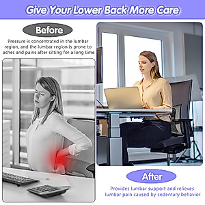 Car seat Lumbar Support Mesh Lumbar Support Seat Back Lumbar Support Lumbar Support Breathable Back Support Pads for Car Home and Office Chairs (Black 2-Pack)