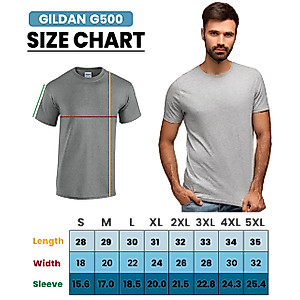 Gildan Men's Heavy Cotton Short Sleeve T-Shirt, Style G500, Multipack of 1|2|4|6|10, Make Your Own Customized Set! SETOF-10-L Multicolor