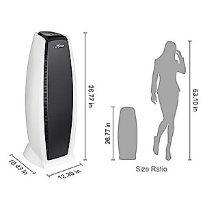 Hunter Air Purifier with Viro-Silver Pre-Filter and 2 in 1 HEPA Filter, Captures Allergens, Smoke, Odors, Mold, Dust, Germs, Pets, Mold, Smokers, Large and Medium Room Air Purifier (Large)