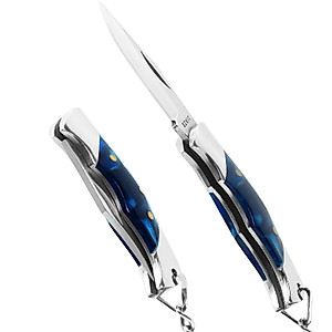 EZKIT Small Pocket Knife, EDC Pocket Knife, D2 Stainless Steel and Wood Handle, Small Knife, Blade Length 1.5in