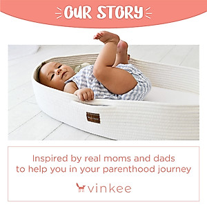 Premium Baby Changing Basket – Portable Changing Table Topper for Dresser – Baby Basket Changing Pad with Waterproof Covers and Bag – Boho Nursery Decor Moses Basket – Diaper Changing Station