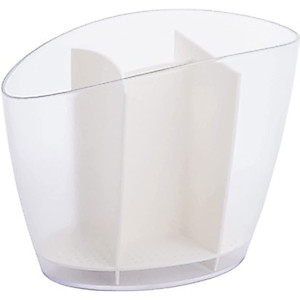 Kitchen Utensil Cutlery Holder,Flatware Divider Caddy,Cutlery Holder Cutlery Holder Rack Shelf Plastic Kitchen Tools Storage Holder Chopsticks Tableware Storage Shelf Stand (White) ( Color : White )
