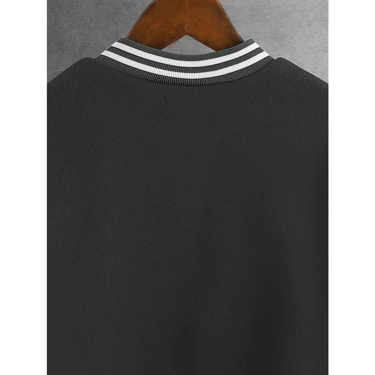 SOLY HUX Boy's Varsity Jacket Letter Star Print Long Sleeve Color Block Baseball Bomber Jacket Coat Black and White Print 11-12Y