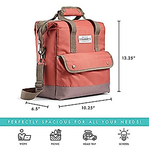 Fit+Fresh Douglas Adult Insulated Lunch Bag women love,Lunchbox or Lunch Tote,Cute Small Lunch Box For Women,Lunch box Men,Lunch Bags Women,Insulated Lunch Box,Lunch Boxes,Adult Lunch,Chestnut(Large)