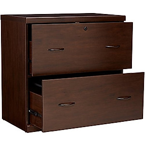 Z-Line Designs 2-Drawer Lateral File Espresso Cabinet with Black Accents