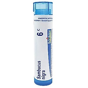 Boiron Sambucus Nigra 6C Homeopathic Elderberry Medicine for Hoarseness with Painful Cough & Nasal Congestion - 80 Pellets