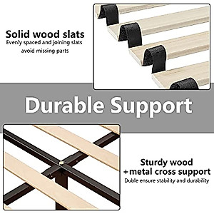 Twin Upholstered Bed Frame with Tufted Button Headboard, Platform Bed with Wood Slats Support and Stitched Headboard, Mattress Foundation, No Box Spring Needed, Easy Assembly, Noise Free, Light Gray