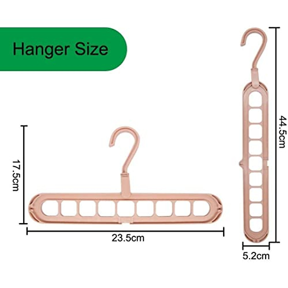 Magic Clothes Hangers,Wardrobe Hangers Multi Functional Closet Hangers Rotate Anti-Skid Folding Hanger for Dormitory, Bedroom, Bathroom 8PCS Clothes Hangers