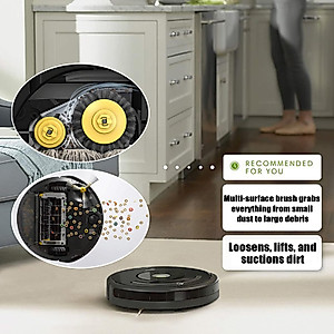 Replacement Parts for iRobot Roomba 600 500 Series 694 695 677 671 690 680 660 650 620 614 595 585 564 Vacuum Robotic,2 bristle brush, 2 beater brush, 8 spinning side brush, 8 AeroVac filters