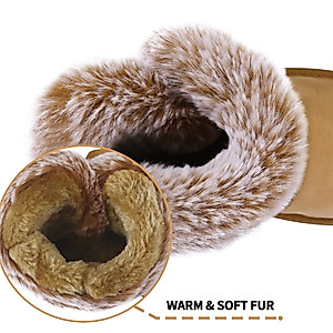 K KomForme Girls Kids Snow Boots Warm Fur Lined Slip On Outdoor Winter Shoes Lightweight Comfy（Little/Big Kids）