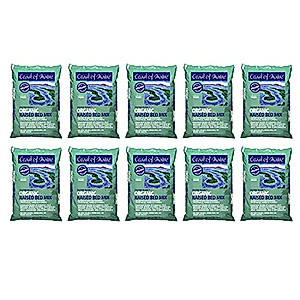 Coast of Maine Castine Blend Organic Raised Bed Soil Mix with All Natural Ingredients for Vegetables, Herbs, and Flowers, 1 Cubic Feet (10 Pack)