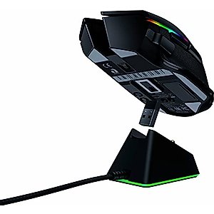 Razer Basilisk Ultimate HyperSpeed Wireless Gaming Mouse w/Charging Dock 20K DPI Optical Sensor - Chroma RGB - 11 Programmable Buttons - 100 Hr Battery - Classic Black (Renewed)