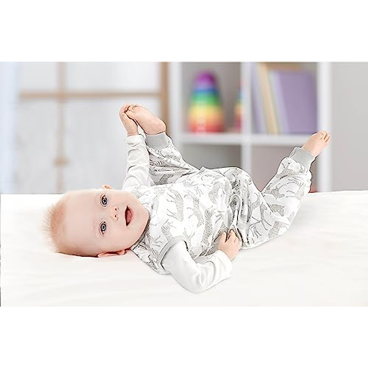 Toddler Sleep Sack for 2t-3t, 0.5 TOG Sleep Sack Baby Wearable Blanket, Toddler Baby Sleep Sack with Feet, Sleeveless Breathable Sleep Sacks for Baby Boys or Girls