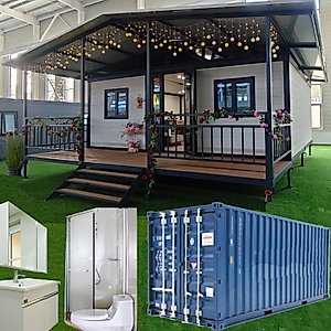 Double Story Prefab House Balcony Rainshed Fence Tiny Homes to Live in for Adults Expandable Foldable Houses kit casas prefabricadas para Vivir Small Foldable Container Mobile Modular Guest House