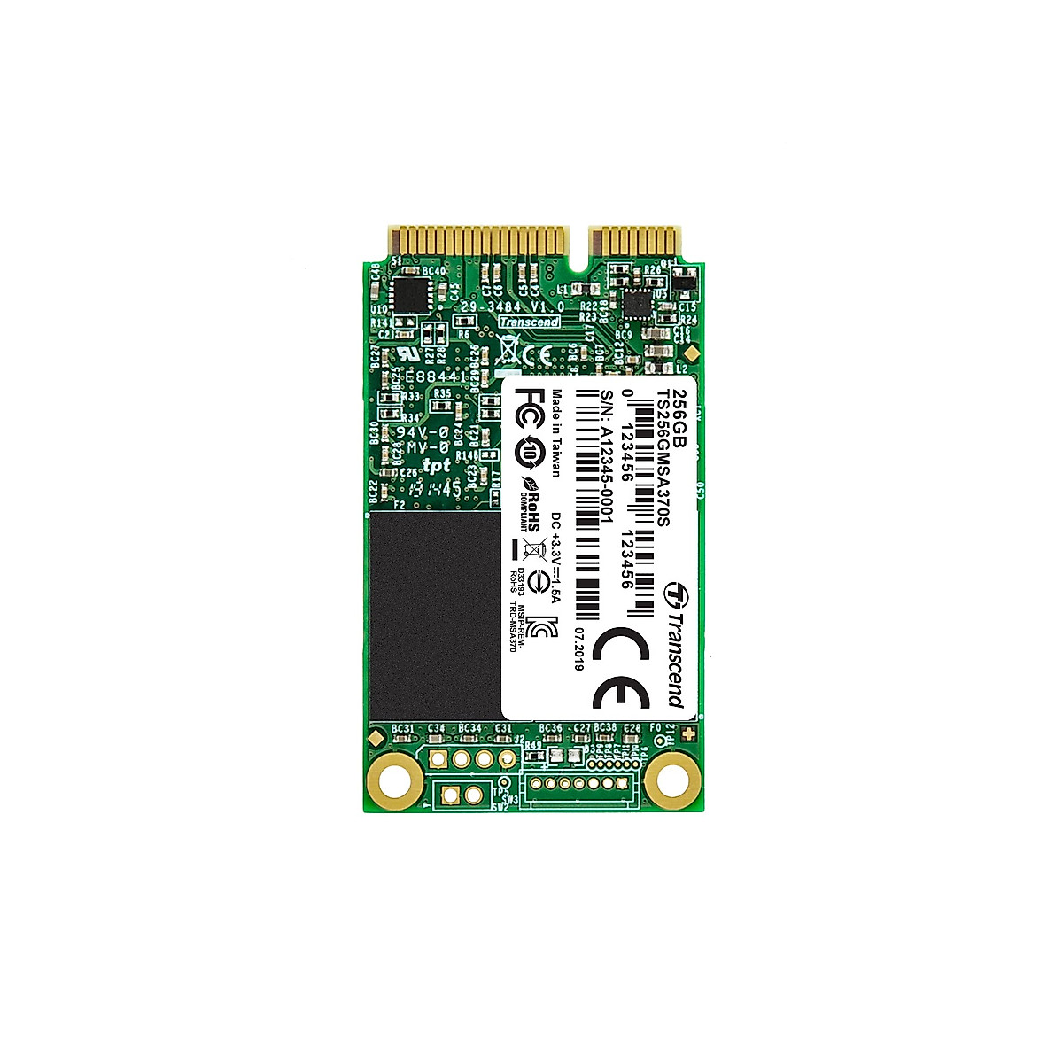 Transcend TS256GMSA370S 256GB SATAIII mSATA SSD 370S Internal Solid State Drive
