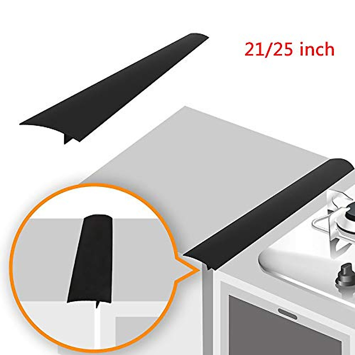 Oven Guards for Sides, 2 Pack Stove And Counter Gap Cover, Waterproof Stove Counter Gap Cover Stove Gap Covers, Silicone Stove Gap Cover Stove Gap Guard Stove Side Gap Guards Range Gap Filler