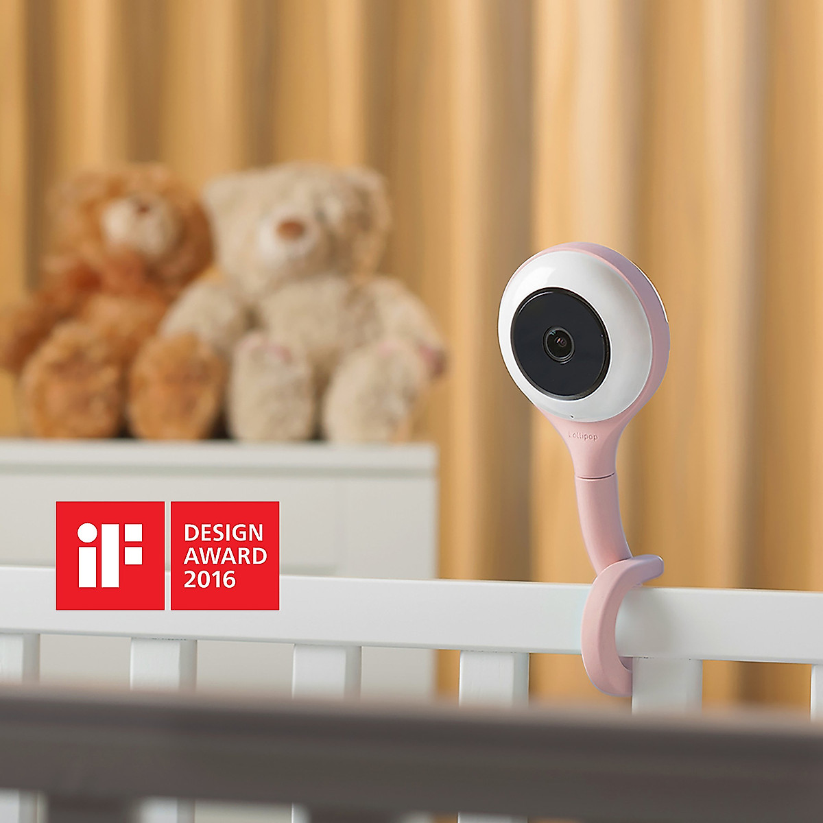 Lollipop - Smart Baby Monitor with True Crying Detection (Cotton Candy)