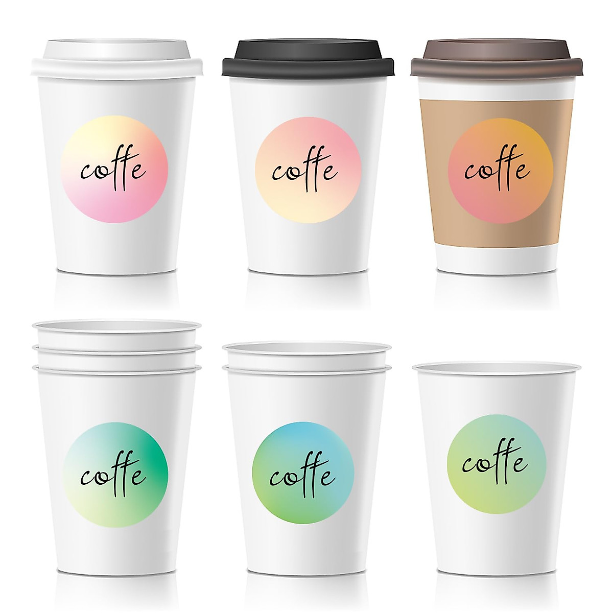 Yeachlaing 3 Inch White Round Thermal Sticker Labels, Self-Adhesive Circle Direct Thermal Labels, Multi-Purpose Roll Sticker Labels for DIY Logo Design, QR Code, Name Tag（ 410 Labels,1 Roll）