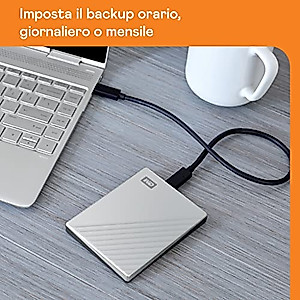 WD 2TB My Passport Ultra Silver Portable External Hard Drive, USB-C - WDBC3C0020BSL-WESN (Renewed)